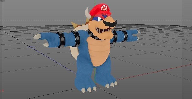 -Mario in Bowser- Super Mario Odyssey- more skins free 3D model ...