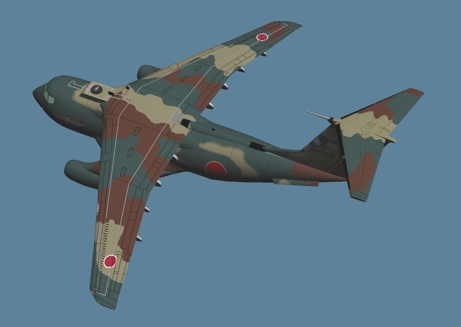 Japan Air Self-Defense Force KAWASAKI C-1 Cargo Plane 3D model | CGTrader