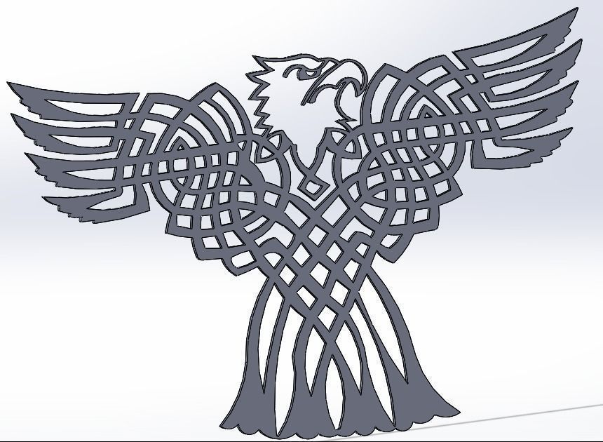 Celtic Bald eagle free 3D model 3D printable | CGTrader