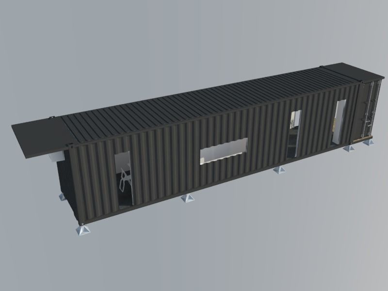 3D model Smart shipping container module 3d model VR / AR / low-poly ...