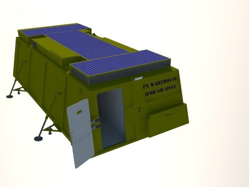 3D model WareHouse Sci-Fi Military Module 3d model VR / AR / low-poly ...
