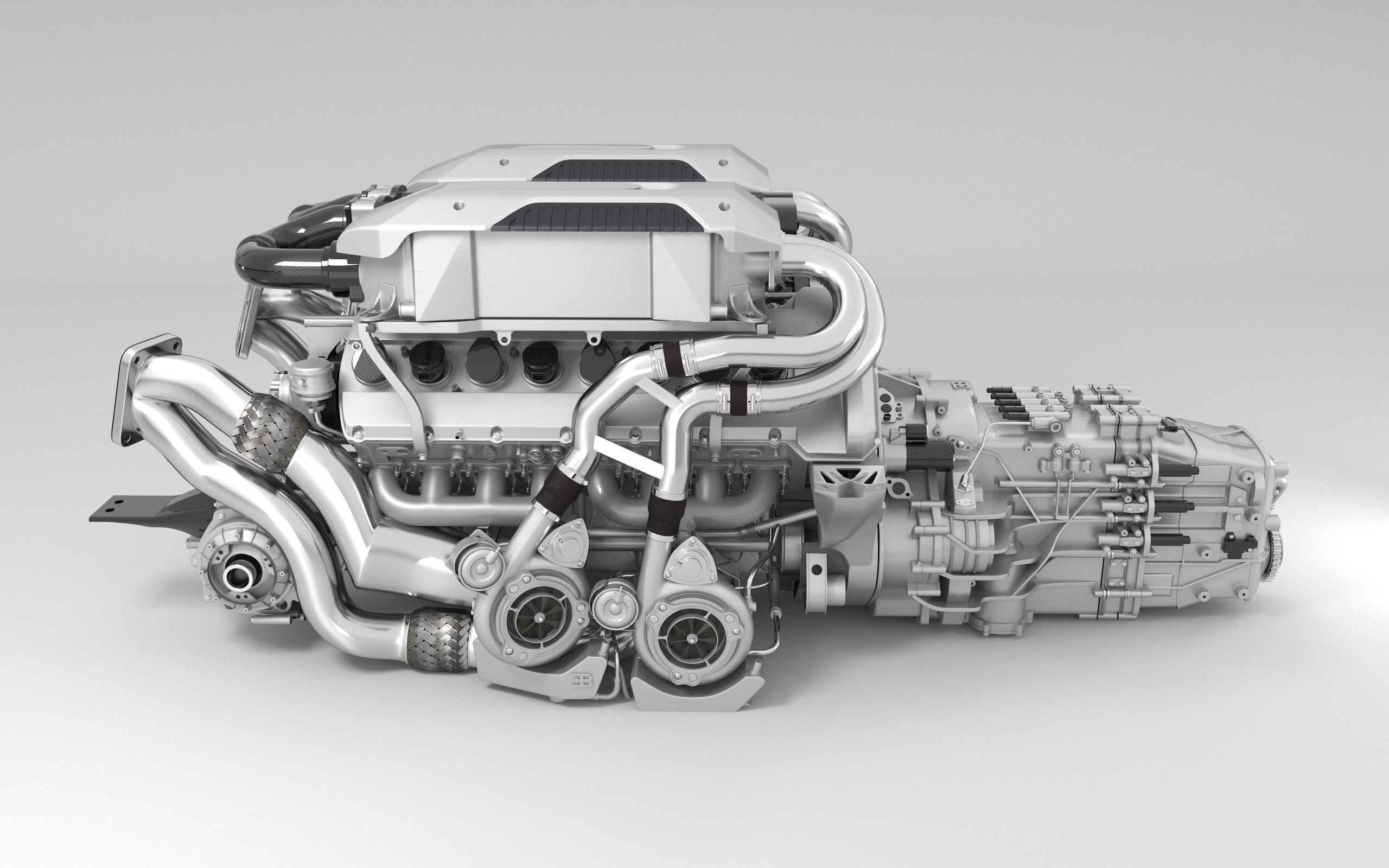3D model Bugatti W16 Engine - Chiron - Divo VR / AR / low-poly | CGTrader