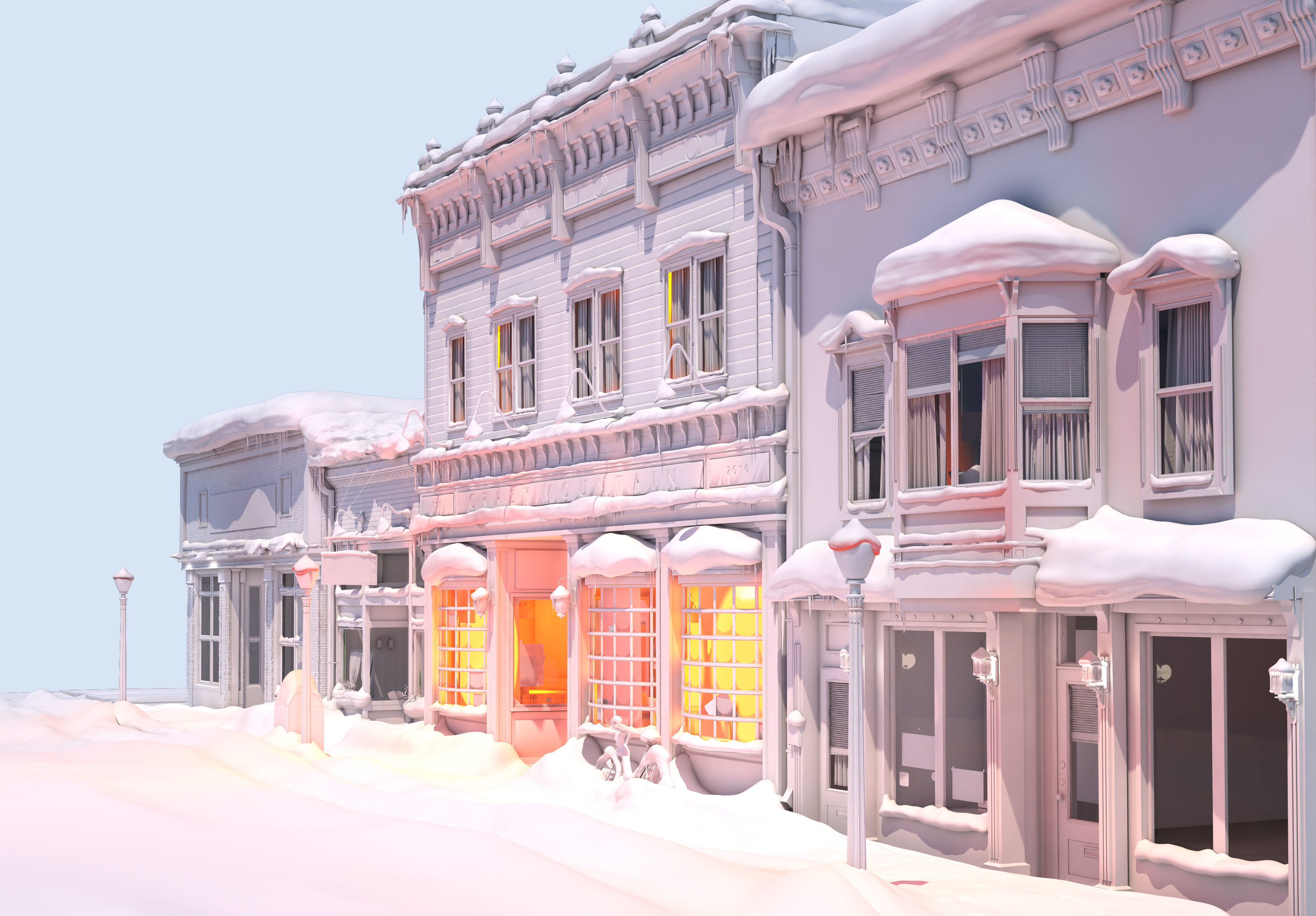 Historic Colorado Mountain Town 3D model | CGTrader
