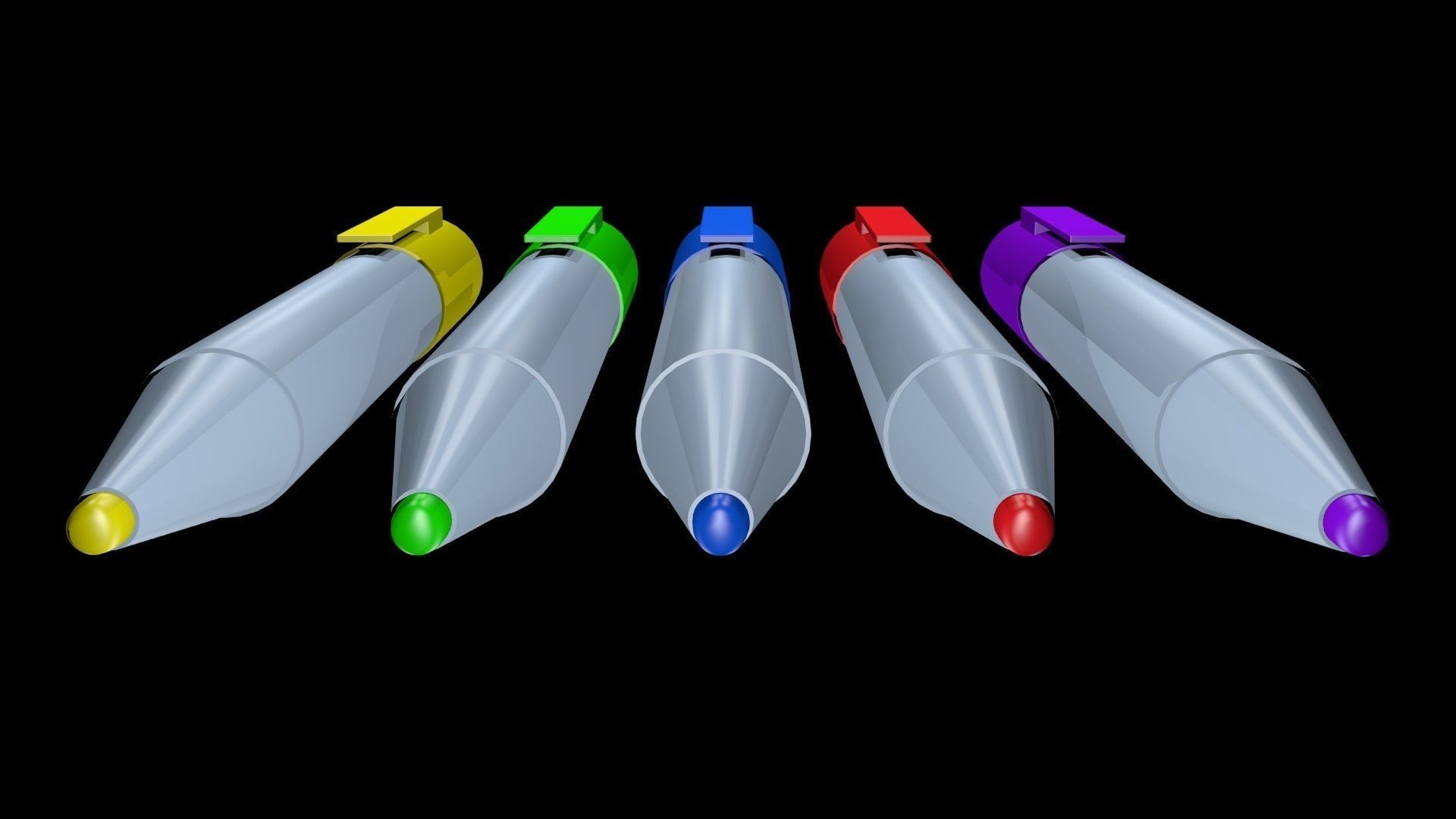 3D model Low Poly Pens VR / AR / low-poly | CGTrader