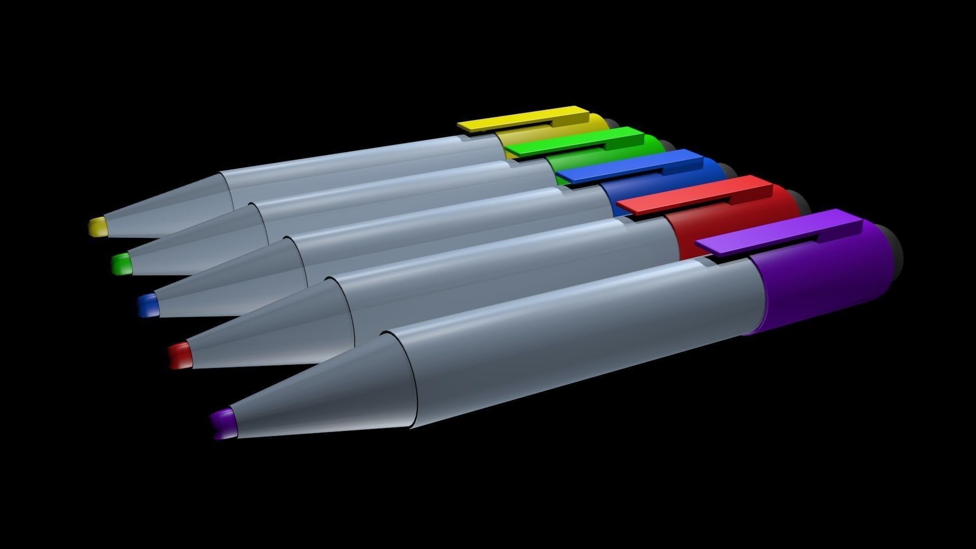 3D model Low Poly Pens VR / AR / low-poly | CGTrader