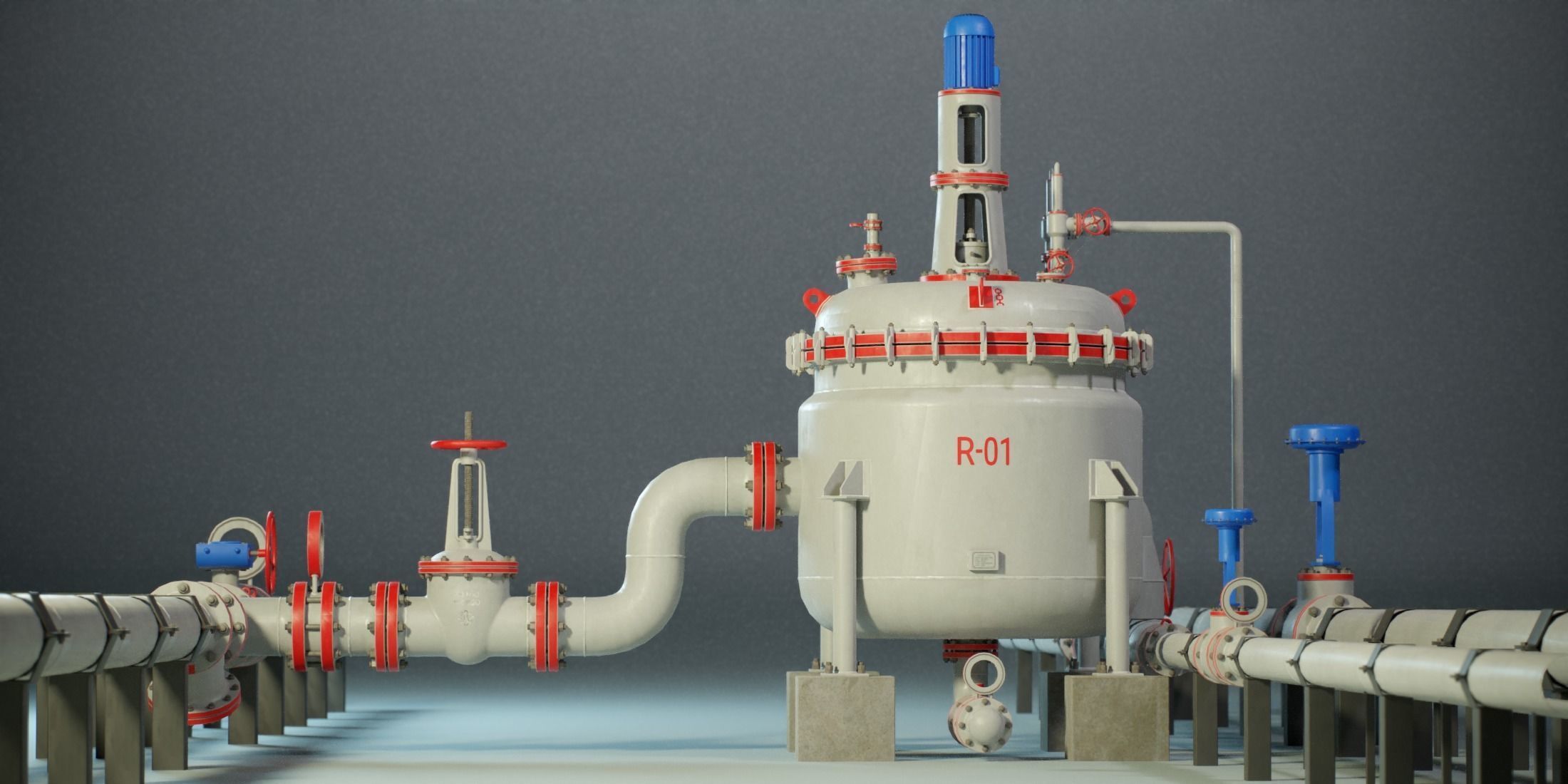 3D model Industrial Agitated Reactor PBR Game Ready VR / AR / low-poly ...