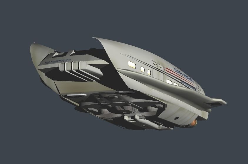 STAR-TREK EXECTIVE-CLASS SHUTTLE 2Way Texture 1Parts model 3D model ...