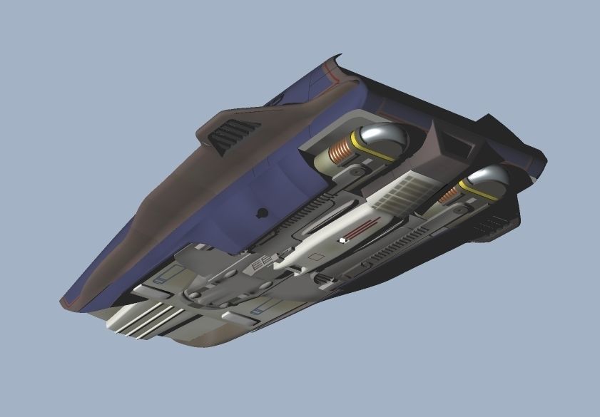 STAR-TREK EXECTIVE-CLASS SHUTTLE 2Way Texture 1Parts model 3D model ...