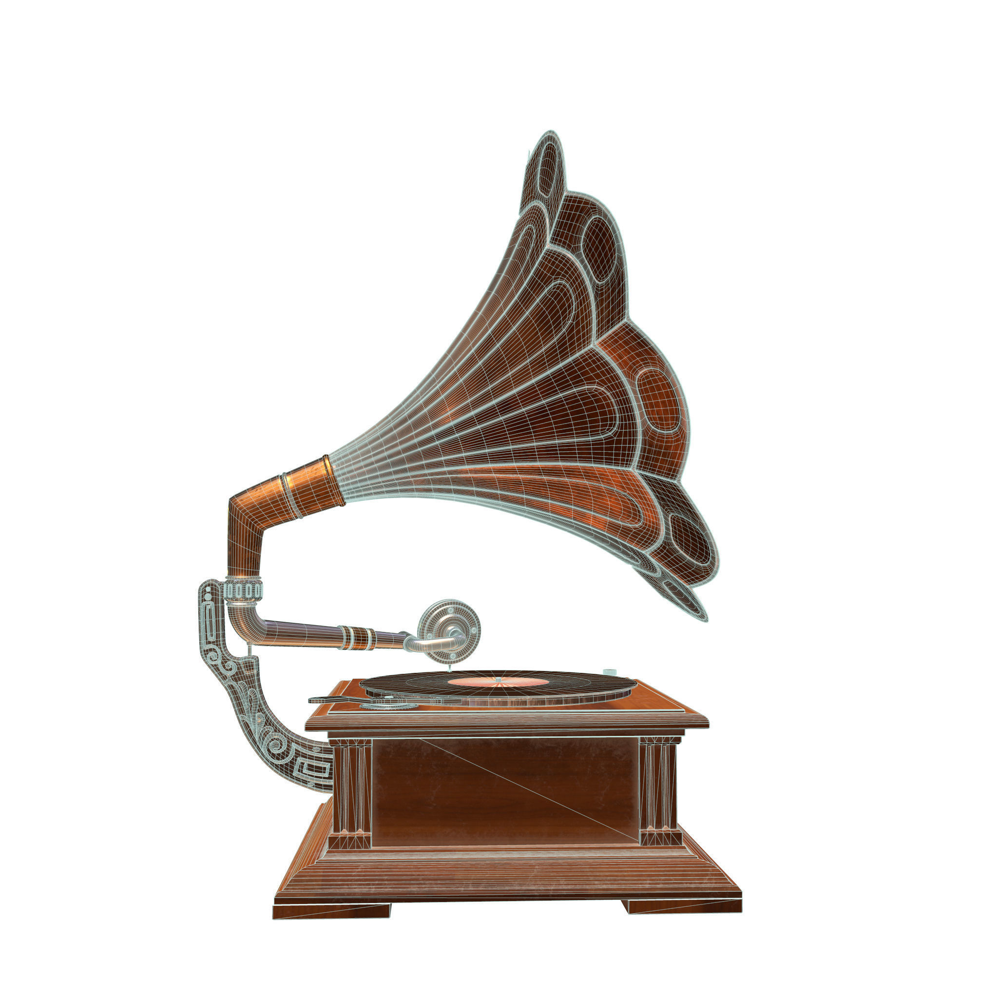 old classical phonograph 3D model | CGTrader