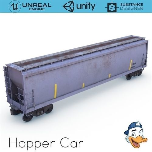 3D model Hopper Car VR / AR / low-poly | CGTrader