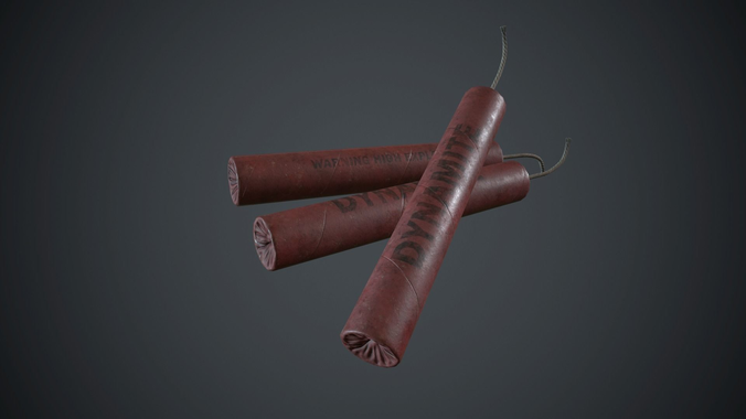 3D model Dynamite PBR Game Ready pair of cigars VR / AR / low-poly ...