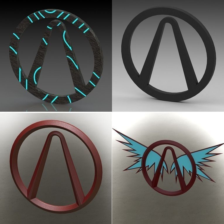 Assortment of Borderlands logos free 3D model 3D printable | CGTrader