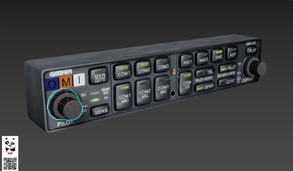 3D model GARMIN GMA 347 VR / AR / low-poly | CGTrader