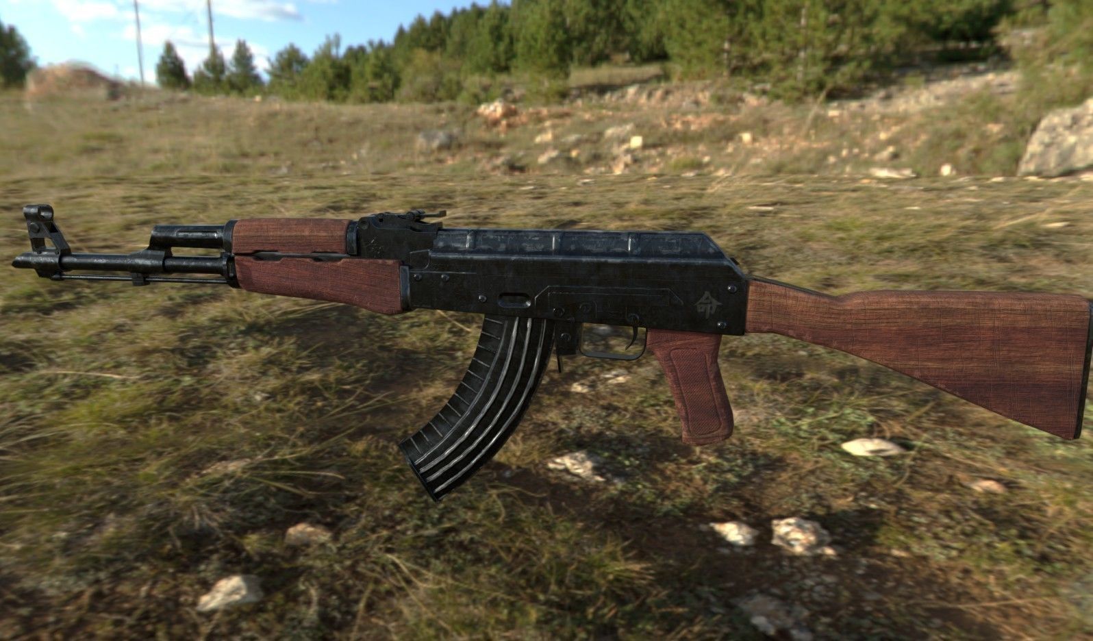3D model AK 47 - PBR and Diffuse Texture Only VR / AR / low-poly | CGTrader