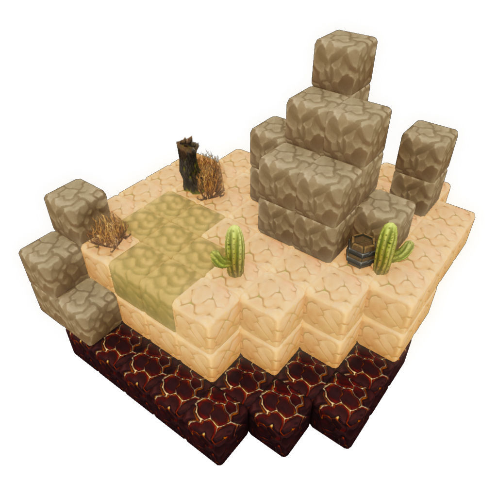 3D model Cube World Level Building Set - Low Poly Hand Painted VR / AR ...