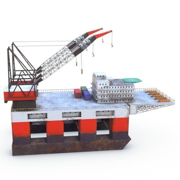 3D model Oil Rig 01 VR / AR / low-poly | CGTrader