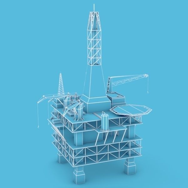 3D model Oil Rig 02 VR / AR / low-poly | CGTrader
