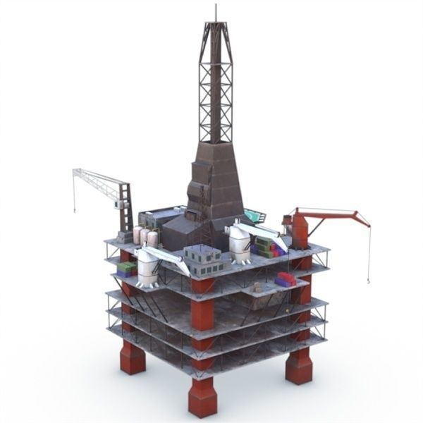 3D model Oil Rig 02 VR / AR / low-poly | CGTrader