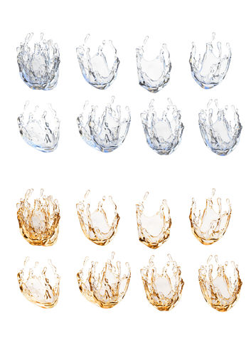 Splatters bottle with gold and accents 3D model | CGTrader