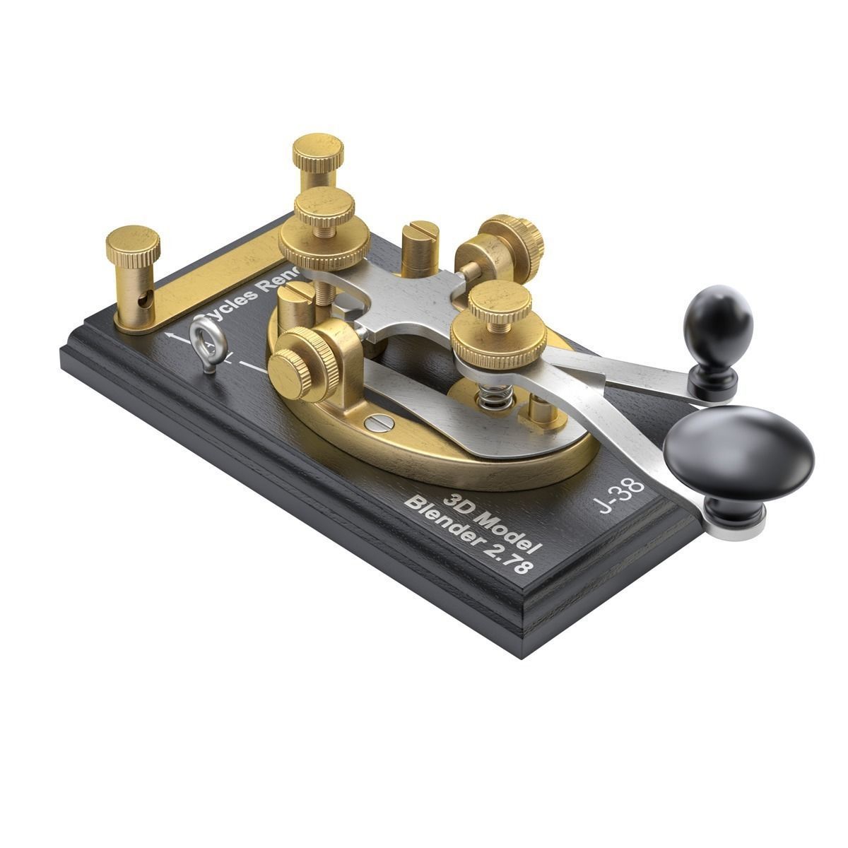 Morse Code Telegraphy Device 3D model | CGTrader
