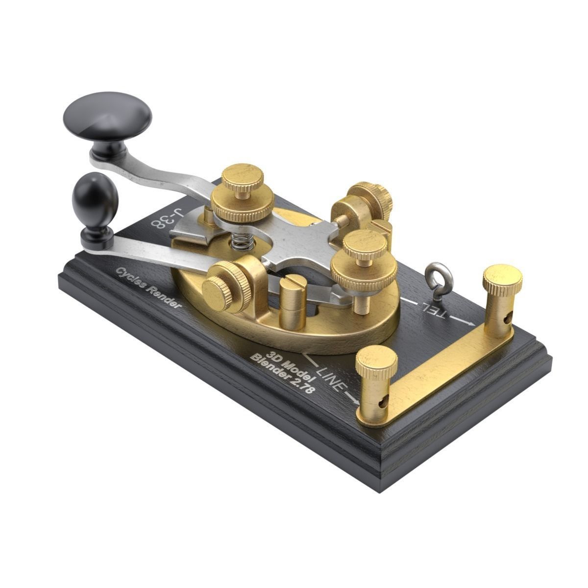 Morse Code Telegraphy Device 3D model | CGTrader