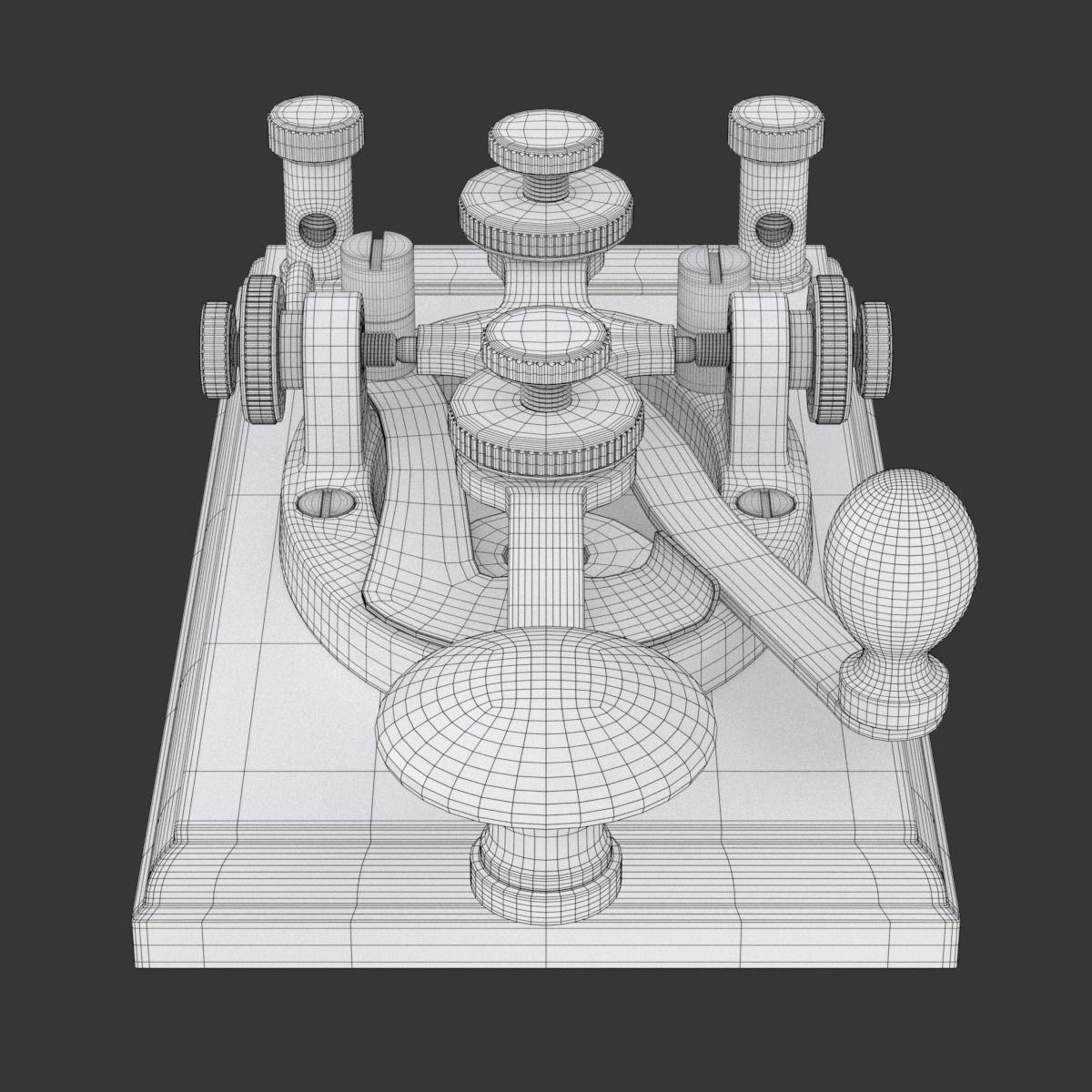 Morse Code Telegraphy Device 3D model | CGTrader