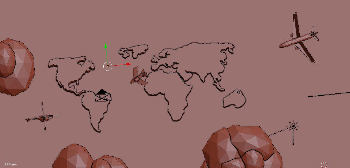 3D model Low Poly World Map VR / AR / low-poly rigged | CGTrader