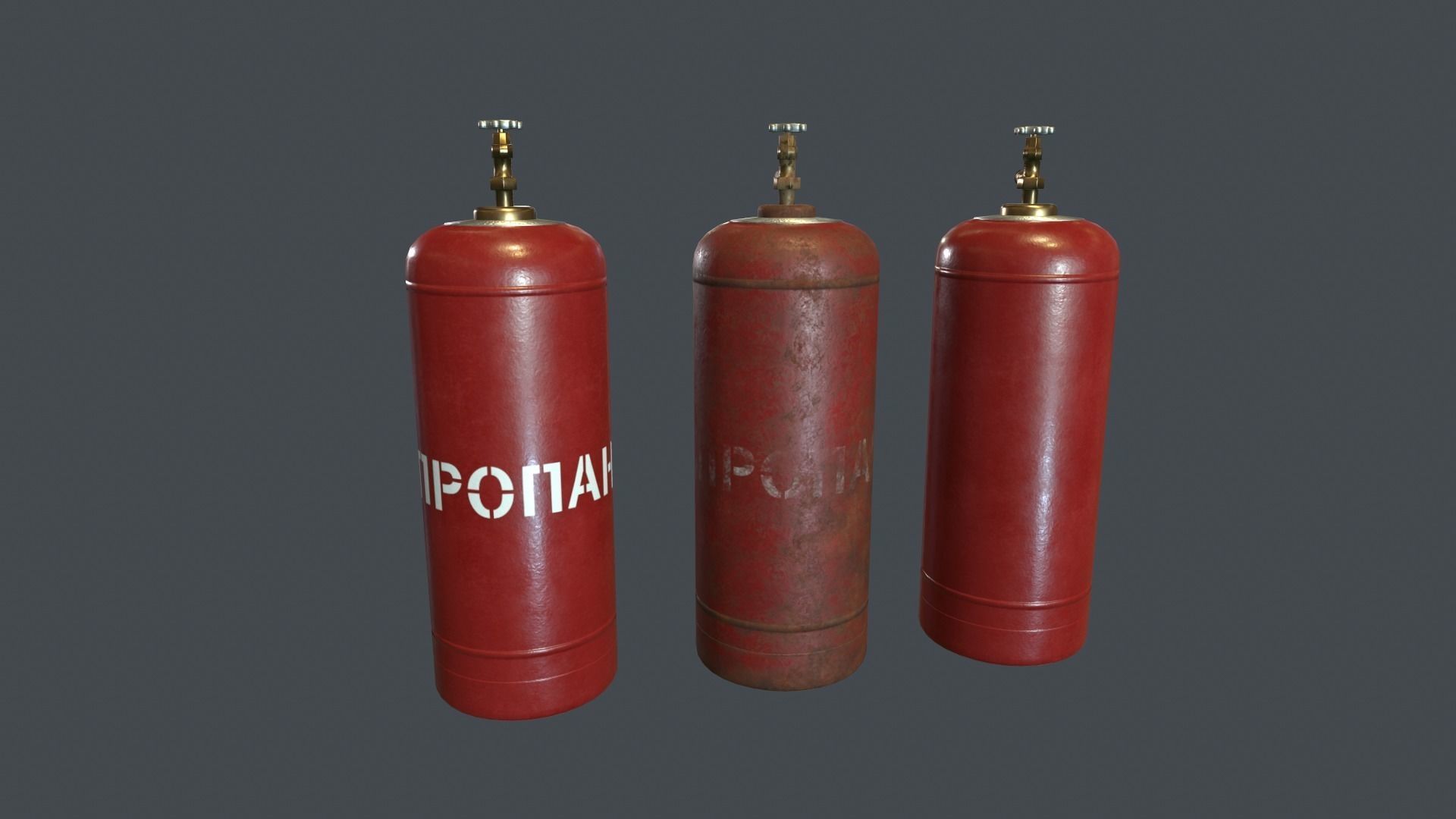 3D model 50 Liter Gas Cylinder PBR Game Ready VR / AR / low-poly | CGTrader
