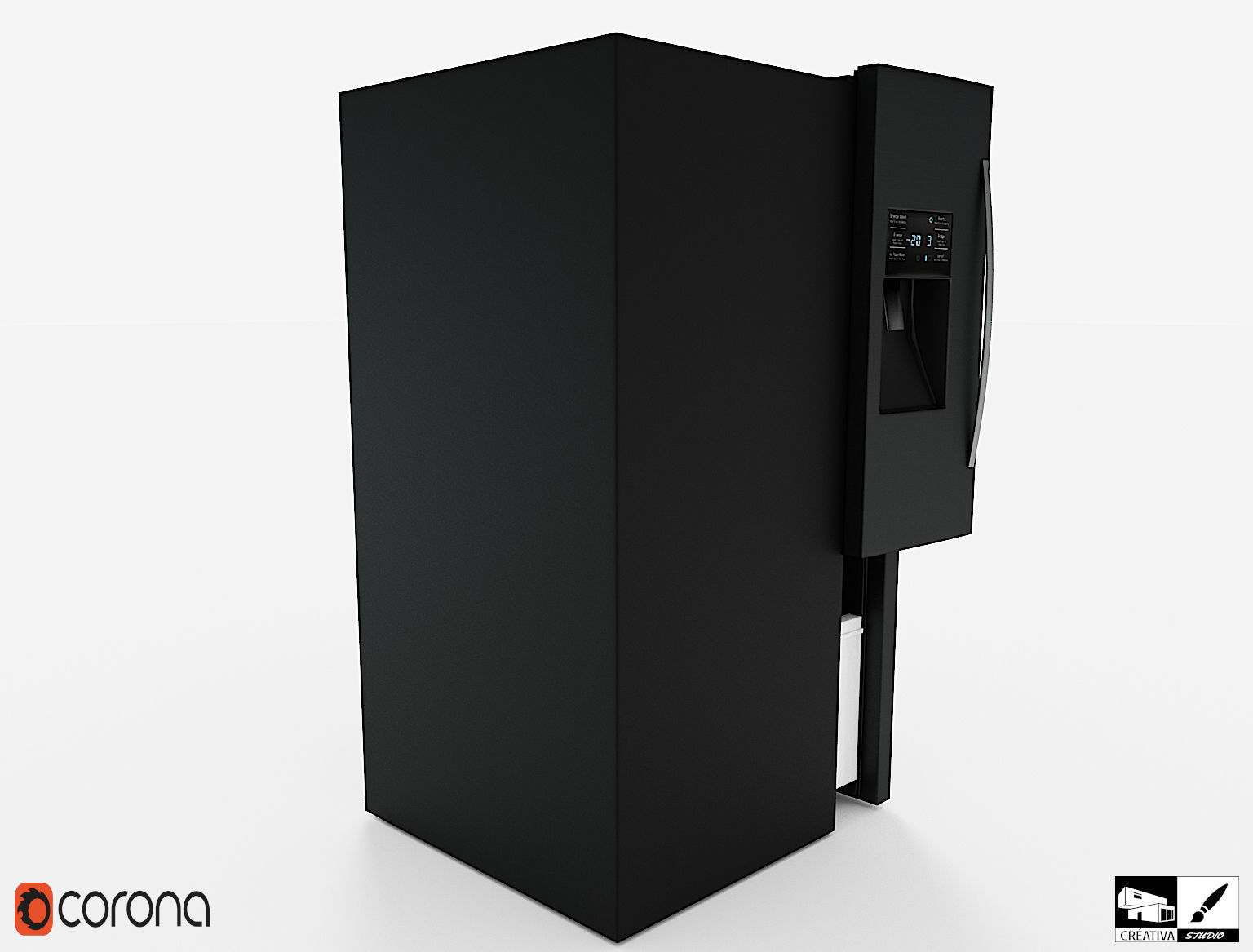 Modern Smart Fridge free VR / AR / low-poly 3D model | CGTrader