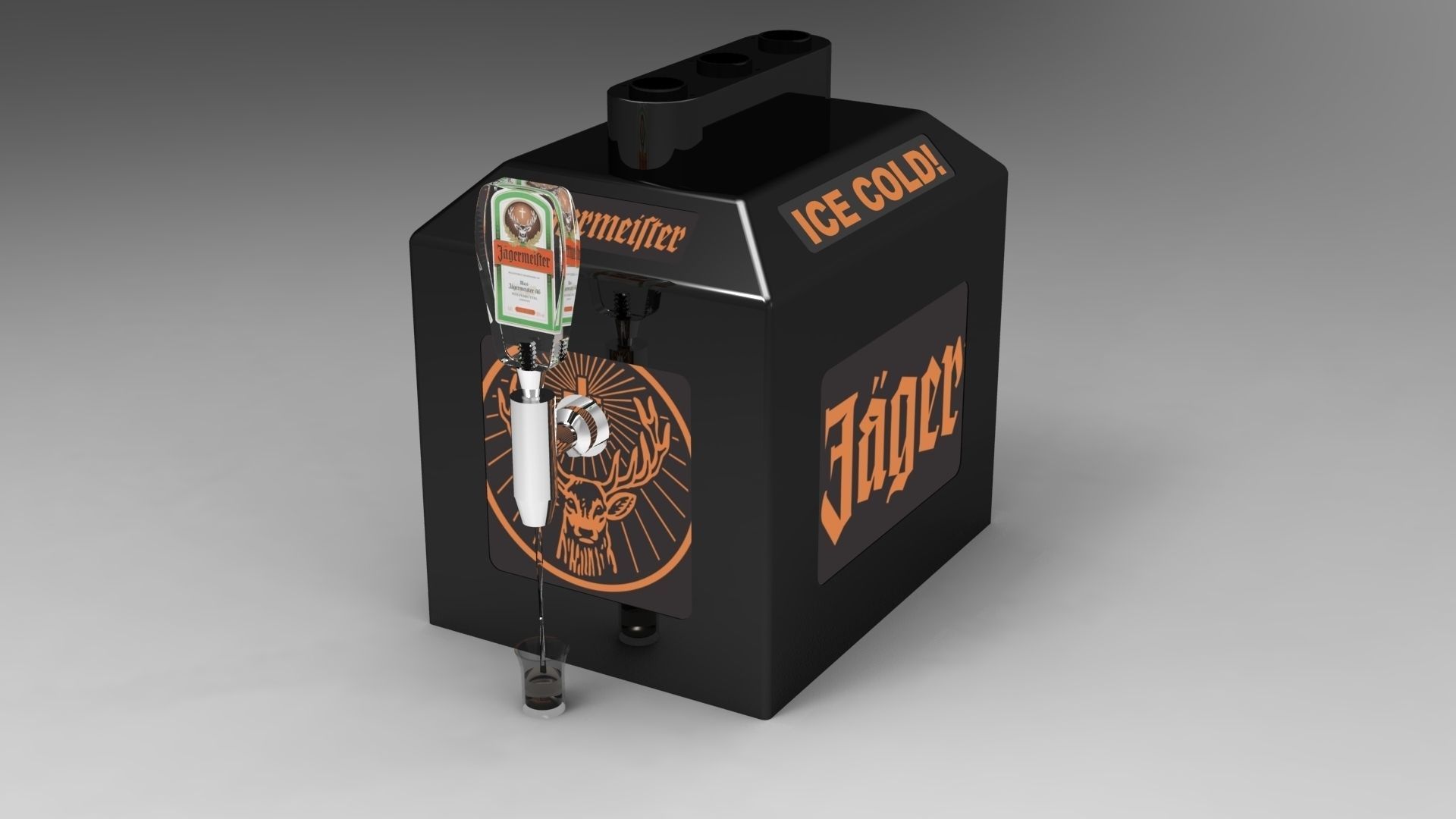 Jagermeister Shot Machine 3D model | CGTrader