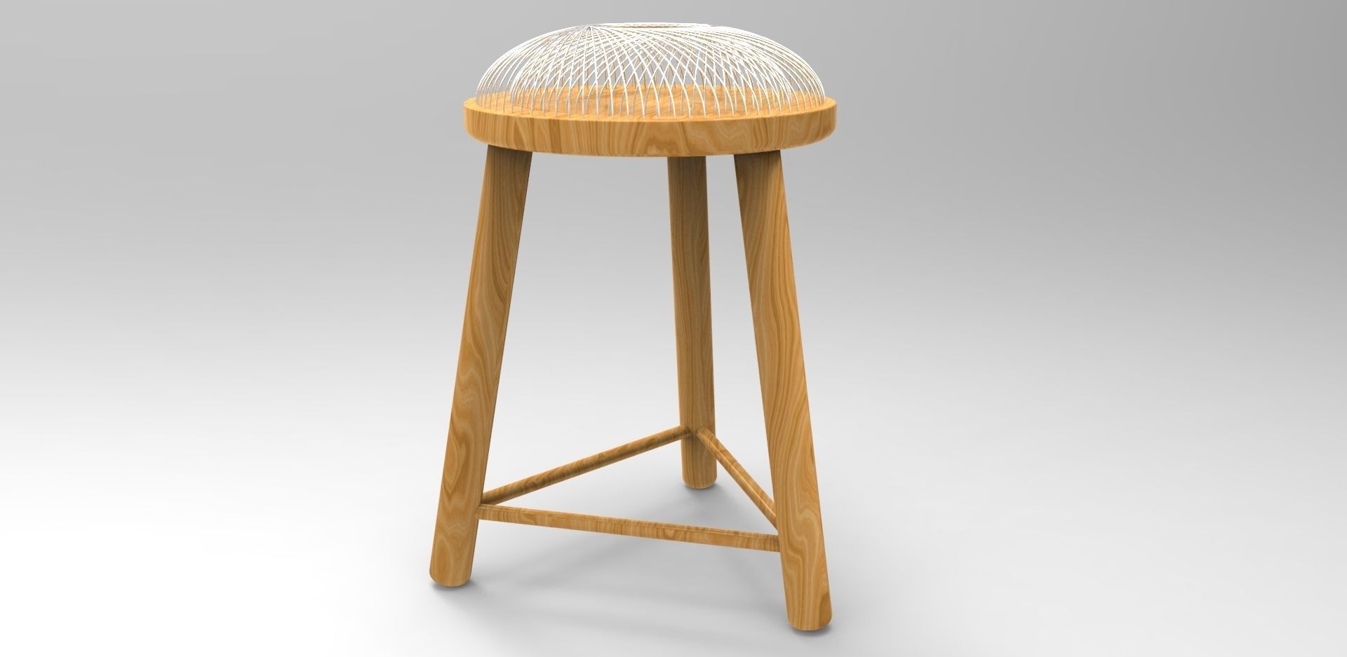 Steel Rod Dome Stool 3D model | CGTrader