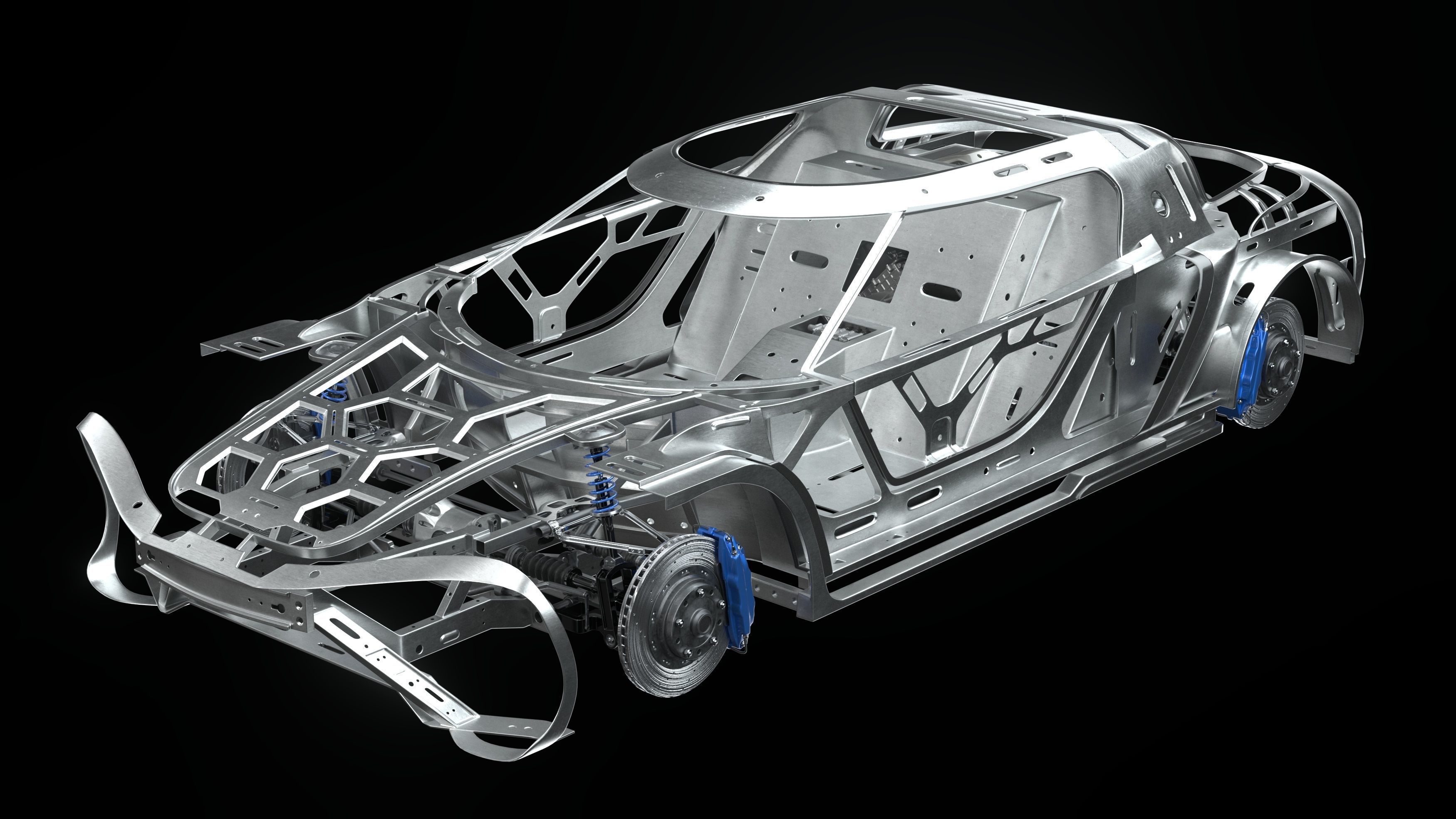 3D Concept Car and Chassis 3D model rigged | CGTrader