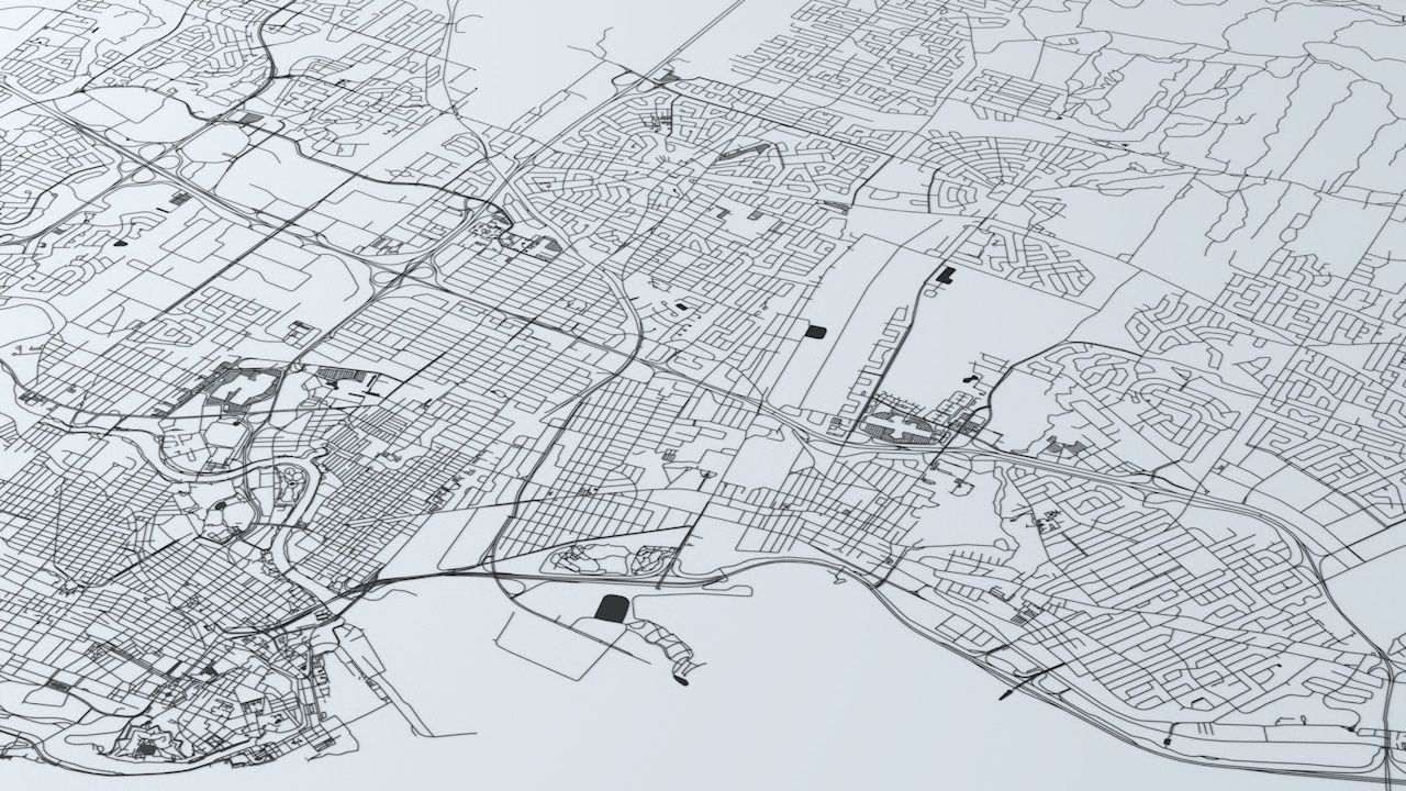 Quebec City Road Network and Streets 3D model | CGTrader