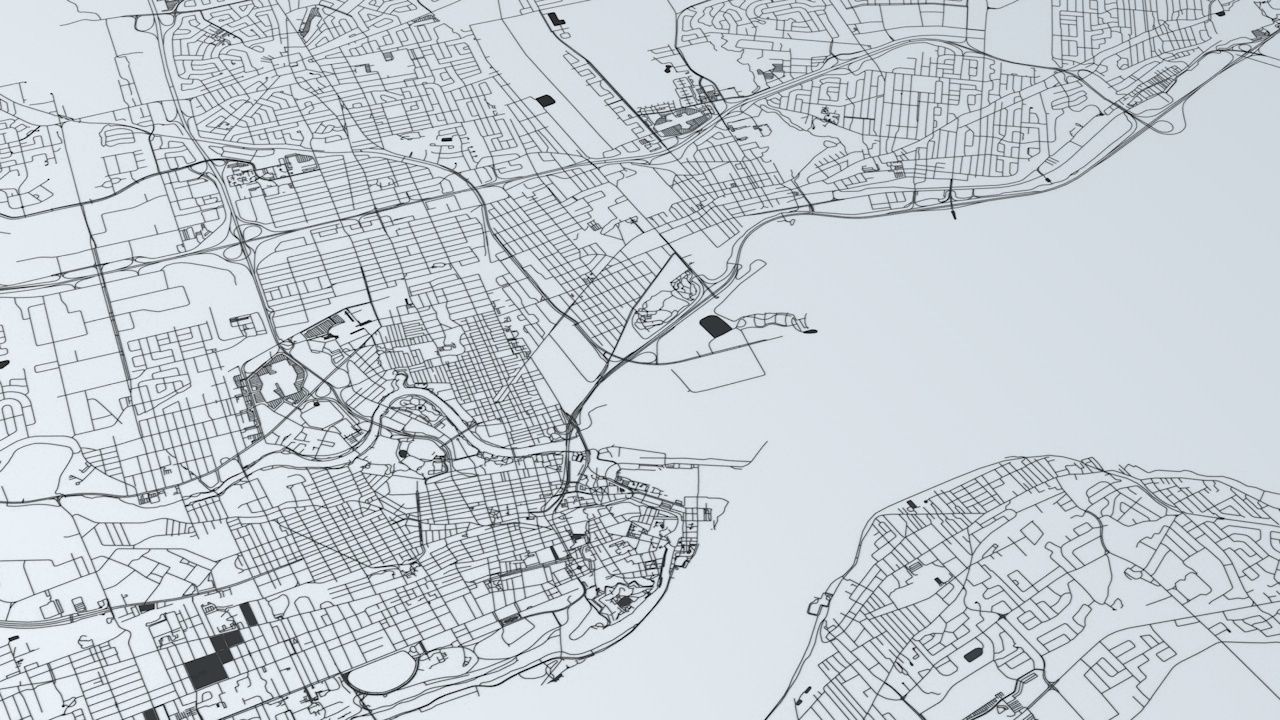 Quebec City Road Network and Streets 3D model | CGTrader