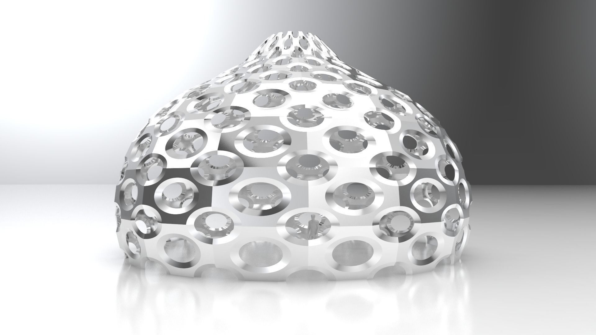 Perforated pointed dome geodesic dome engineering architecture 3D model ...