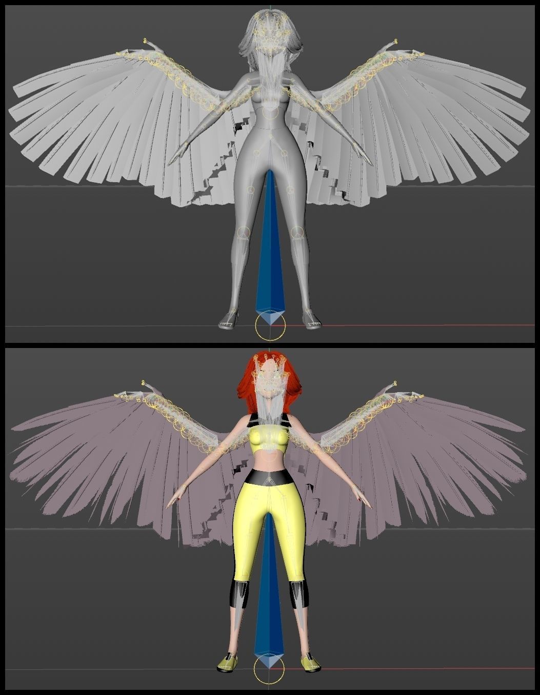 Hawkgirl Justice League Unlimited 3D model animated rigged | CGTrader