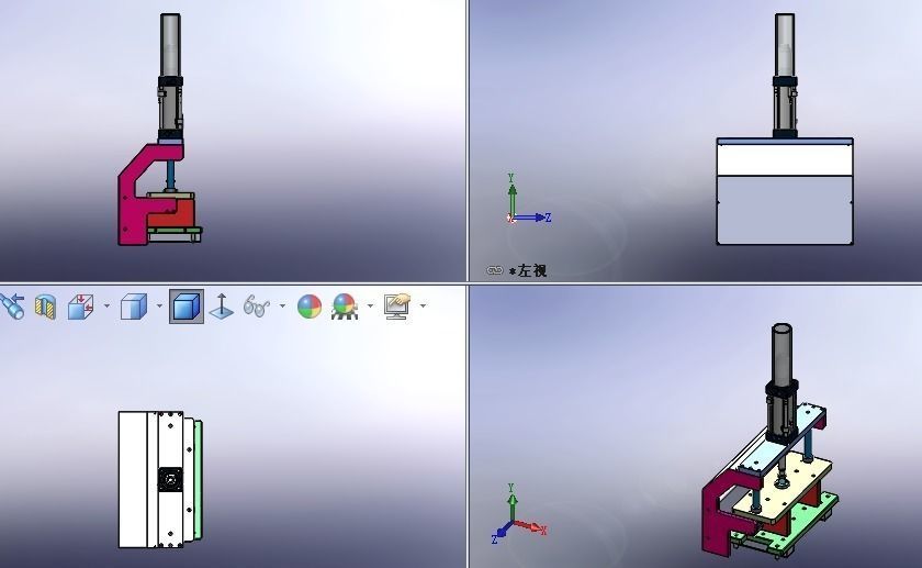Pressing group mechanism 3D model | CGTrader