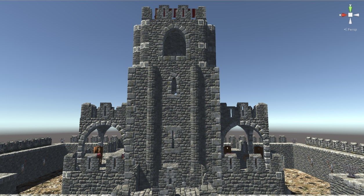 Castel Walls n Props I 66 Items I PBR I Optimized I free VR / AR / low ...