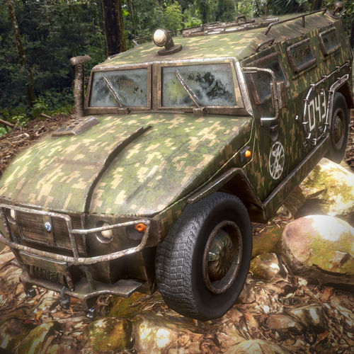 3D model Russian Military Vehicles GAZ Tiger VR / AR / low-poly rigged ...