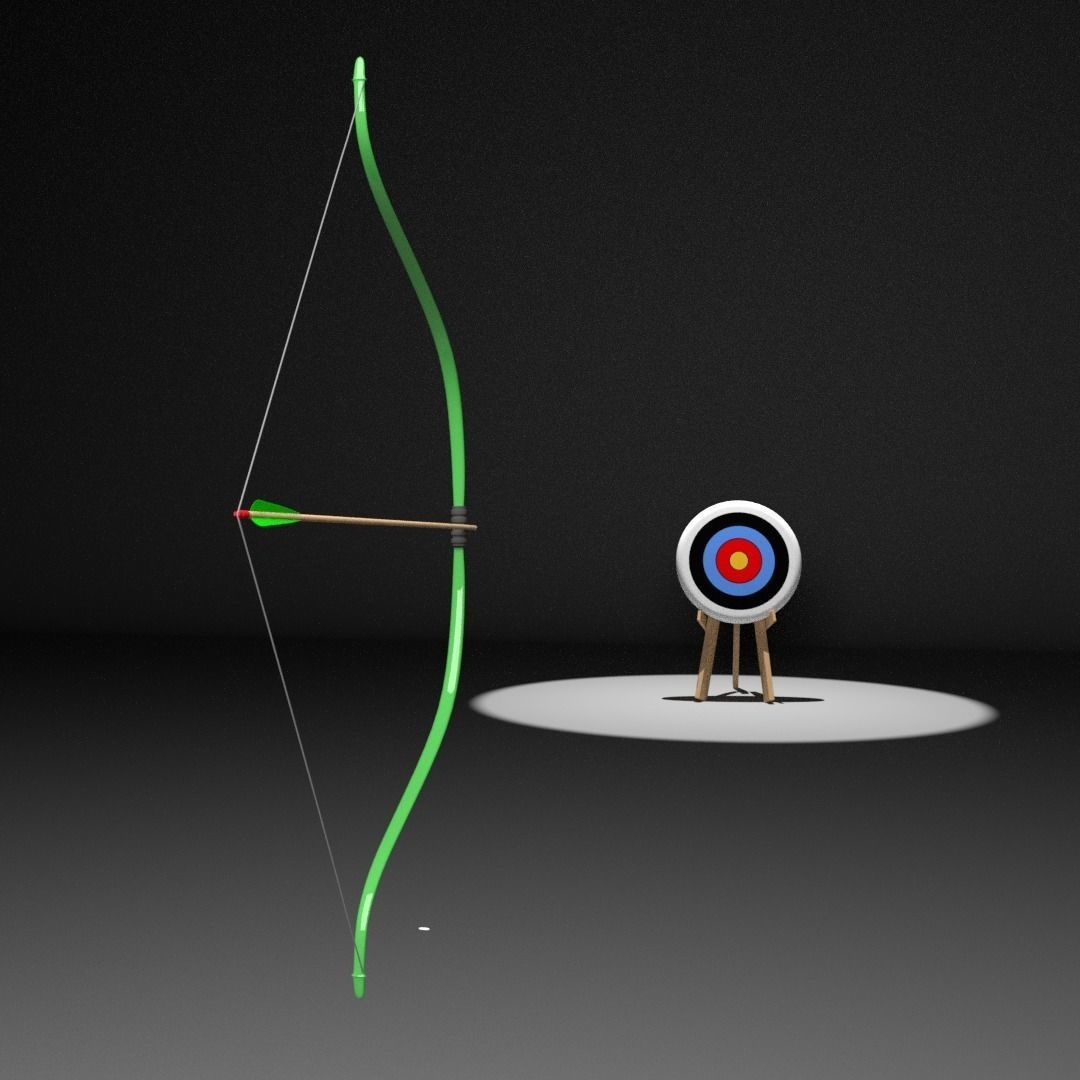 Animated Archery Bow Shooting Arrow 3D model animated | CGTrader