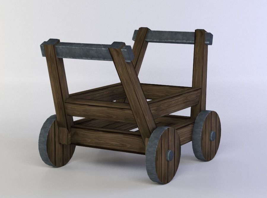 3D model Small carriage VR / AR / low-poly | CGTrader
