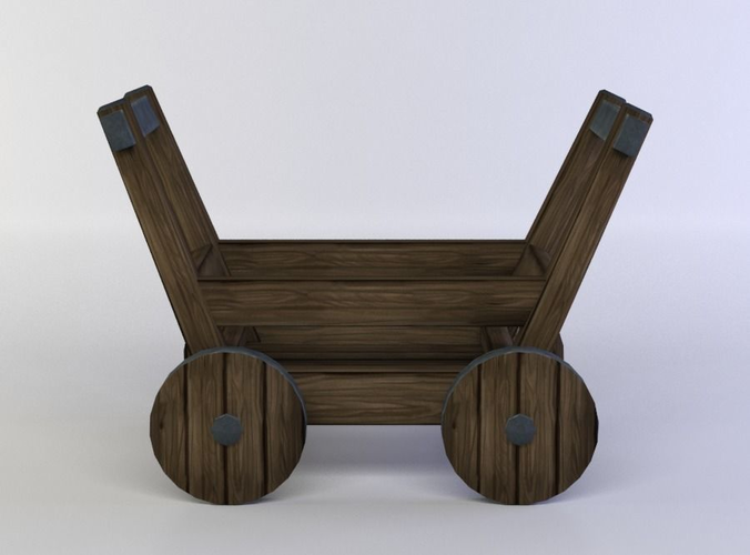 3D model Small carriage VR / AR / low-poly | CGTrader