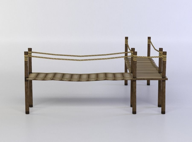 3D model Wooden platform VR / AR / low-poly | CGTrader