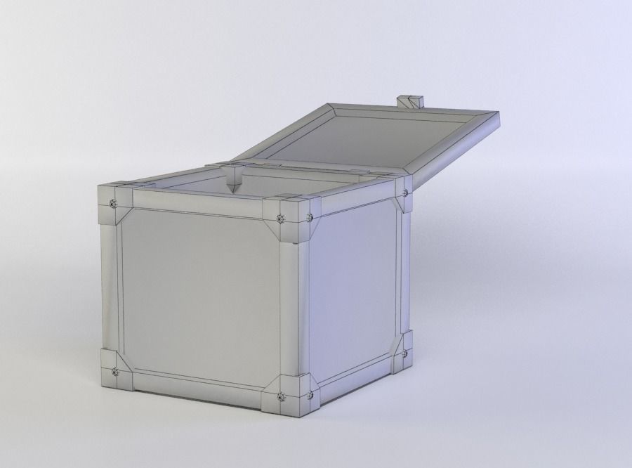 3D model Wooden open box VR / AR / low-poly | CGTrader