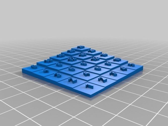 multiplication table 5x5 free 3D Model 3D printable STL - CGTrader.com