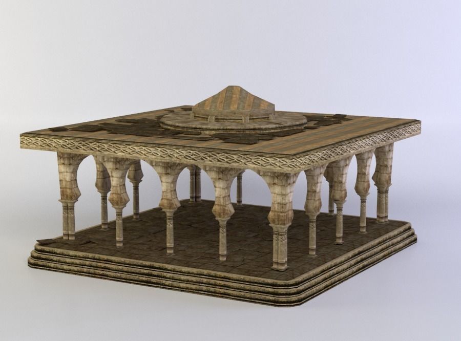 3D model Platform with columns VR / AR / low-poly | CGTrader