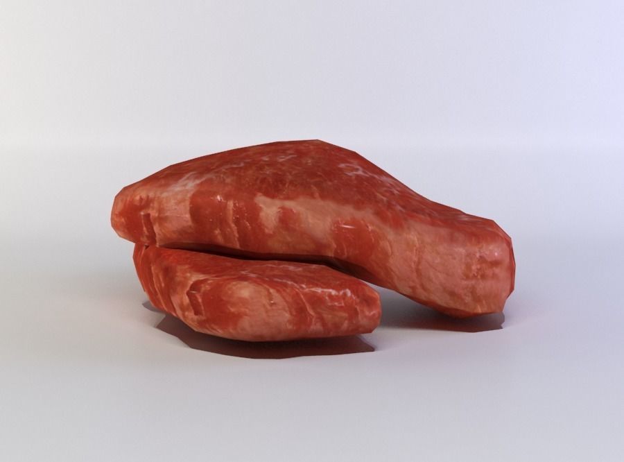 3D model Raw steaks VR / AR / low-poly OBJ FBX C4D LWO DAE LXO