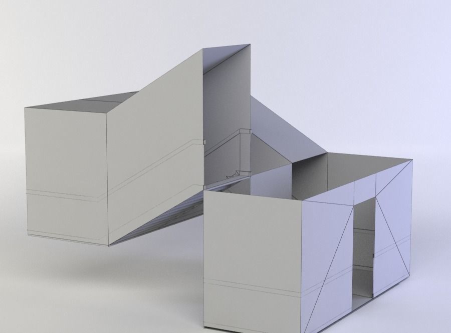 3D model Lobby stairs VR / AR / low-poly | CGTrader