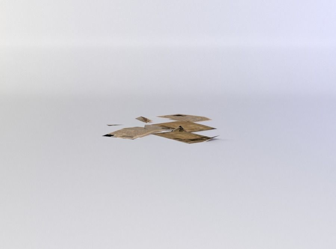 3D model Paper scraps VR / AR / low-poly | CGTrader
