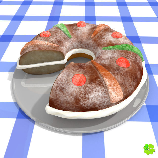 3D model King cake low poly VR / AR / low-poly | CGTrader